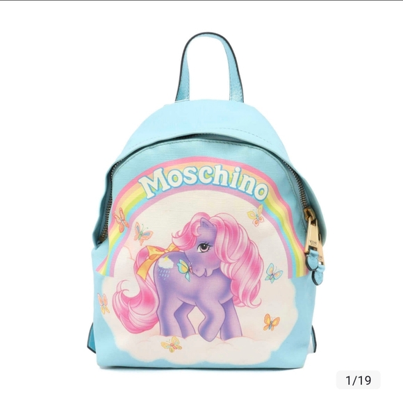 Moschino | Bags | Moschino Little Pony Blue Backpack Loves My Little ...